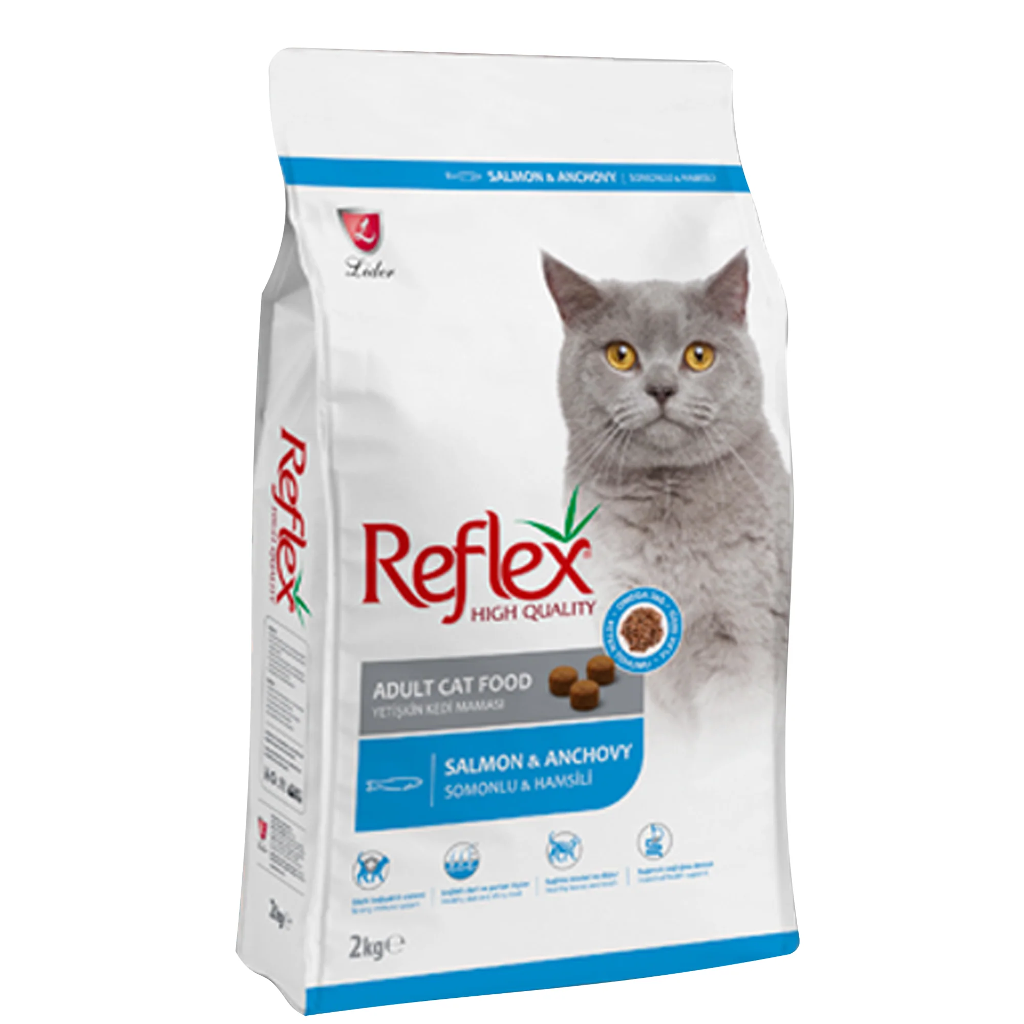 Reflex Plus Cat Adult Food with Salmon and Anchovy 2kg (Saumon et ...